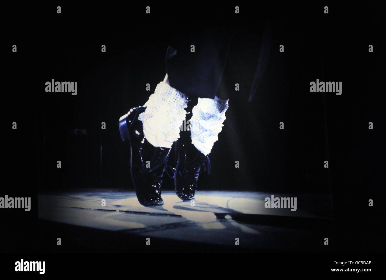 A Close Up Photograph Of Michael Jacksons Feet As He Performs On Stage On Display At Michael