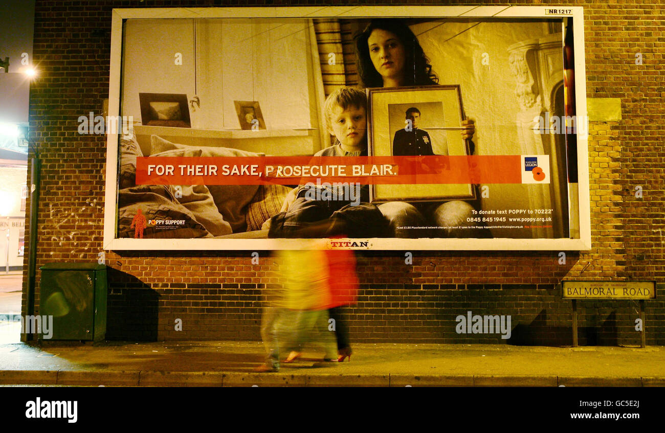 Poppy appeal poster defaced hi-res stock photography and images - Alamy