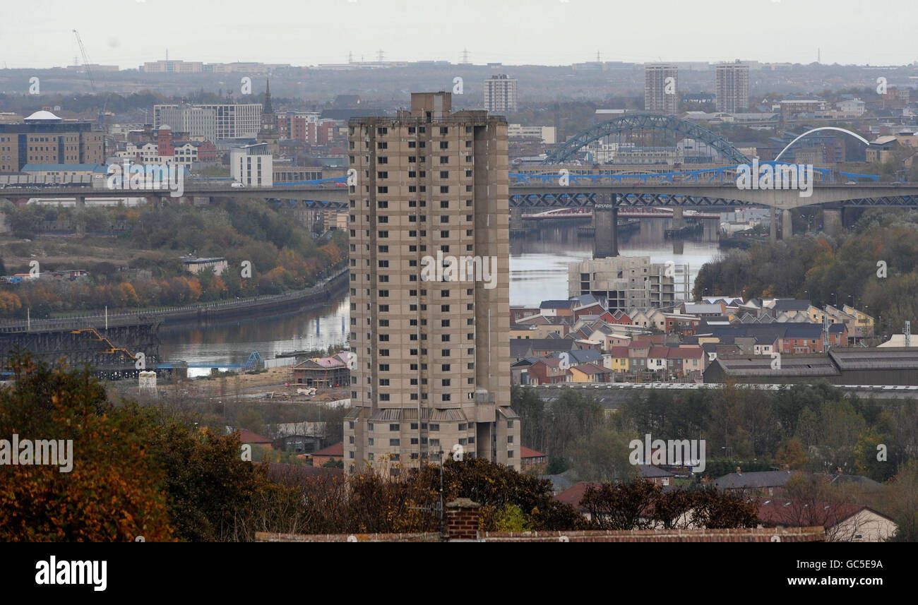 Derwent Tower - Gateshead Stock Photo - Alamy