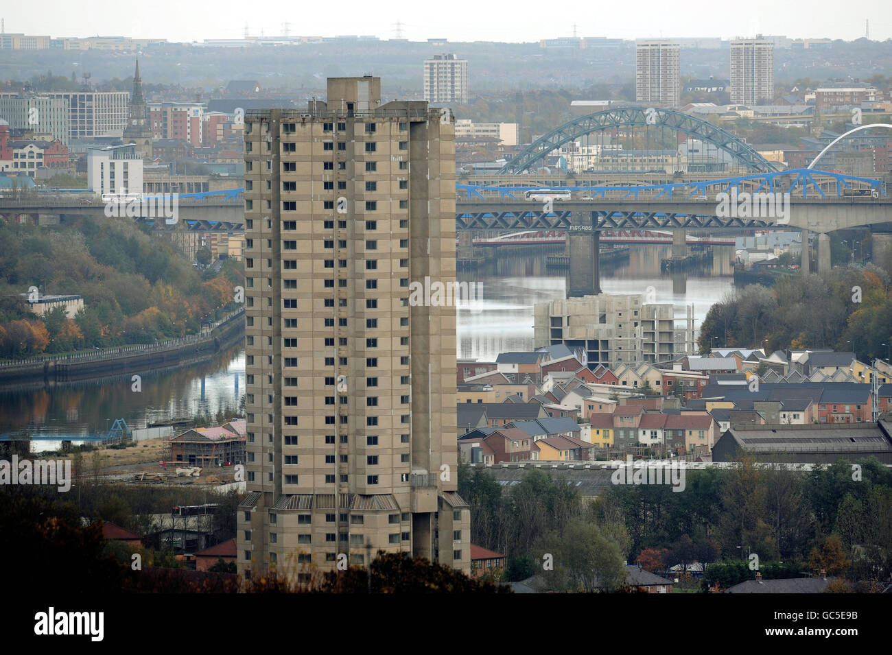 Derwent Tower - Gateshead Stock Photo - Alamy