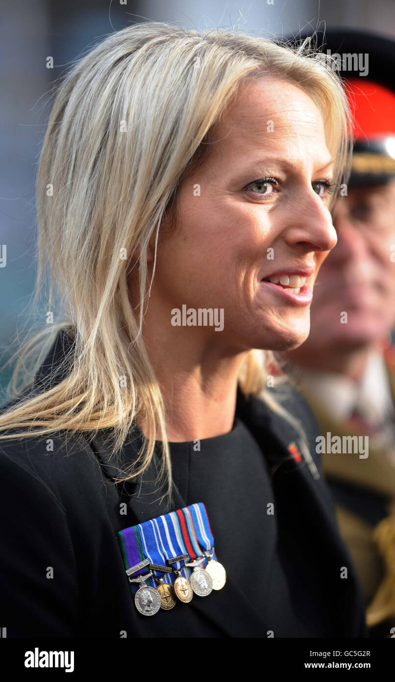 Christina Schmid wife of Staff Sergeant Olaf Schmid talks to the Media ...