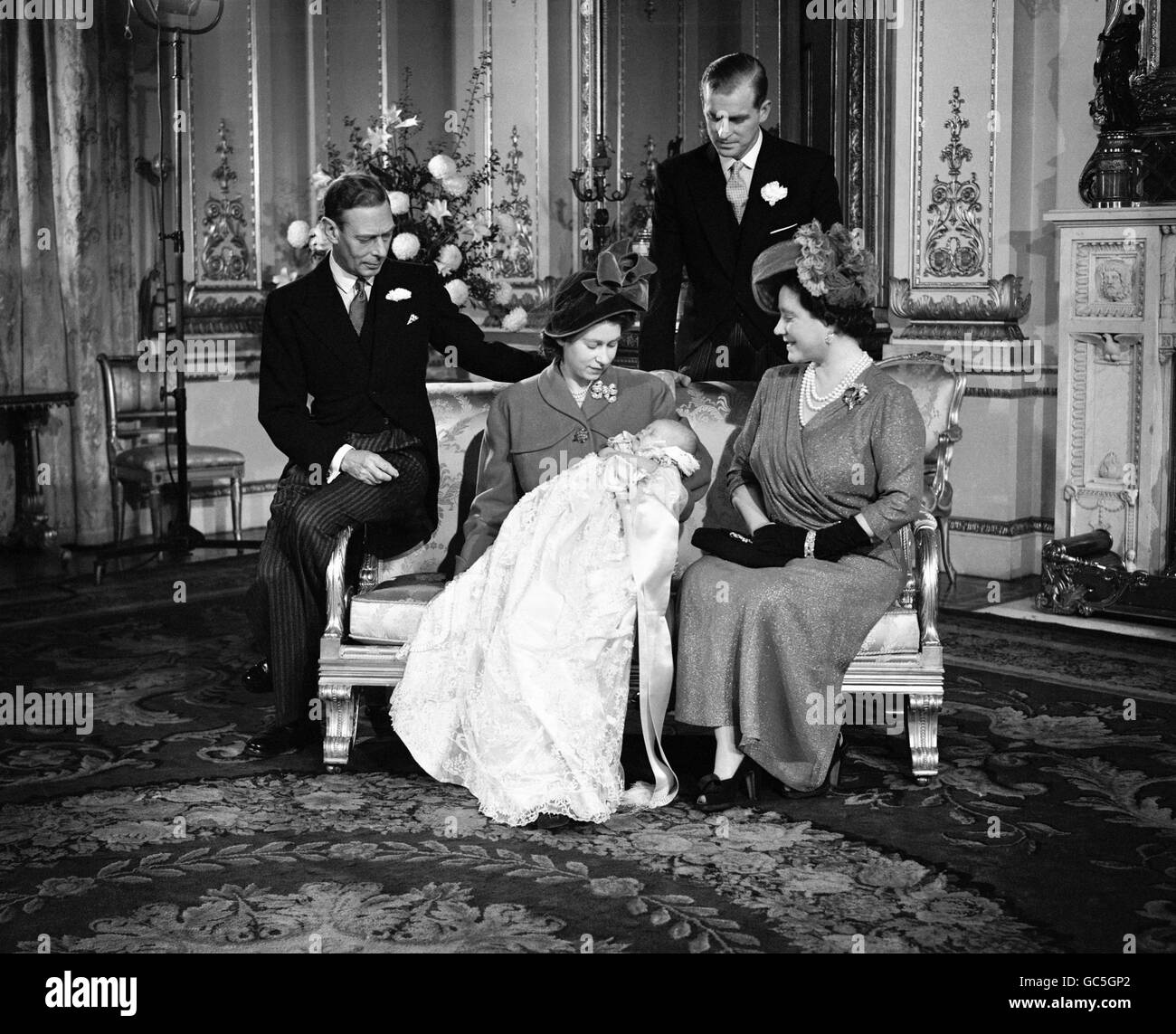 Royalty - Christening of Prince Charles - Buckingham Palace Stock Photo ...