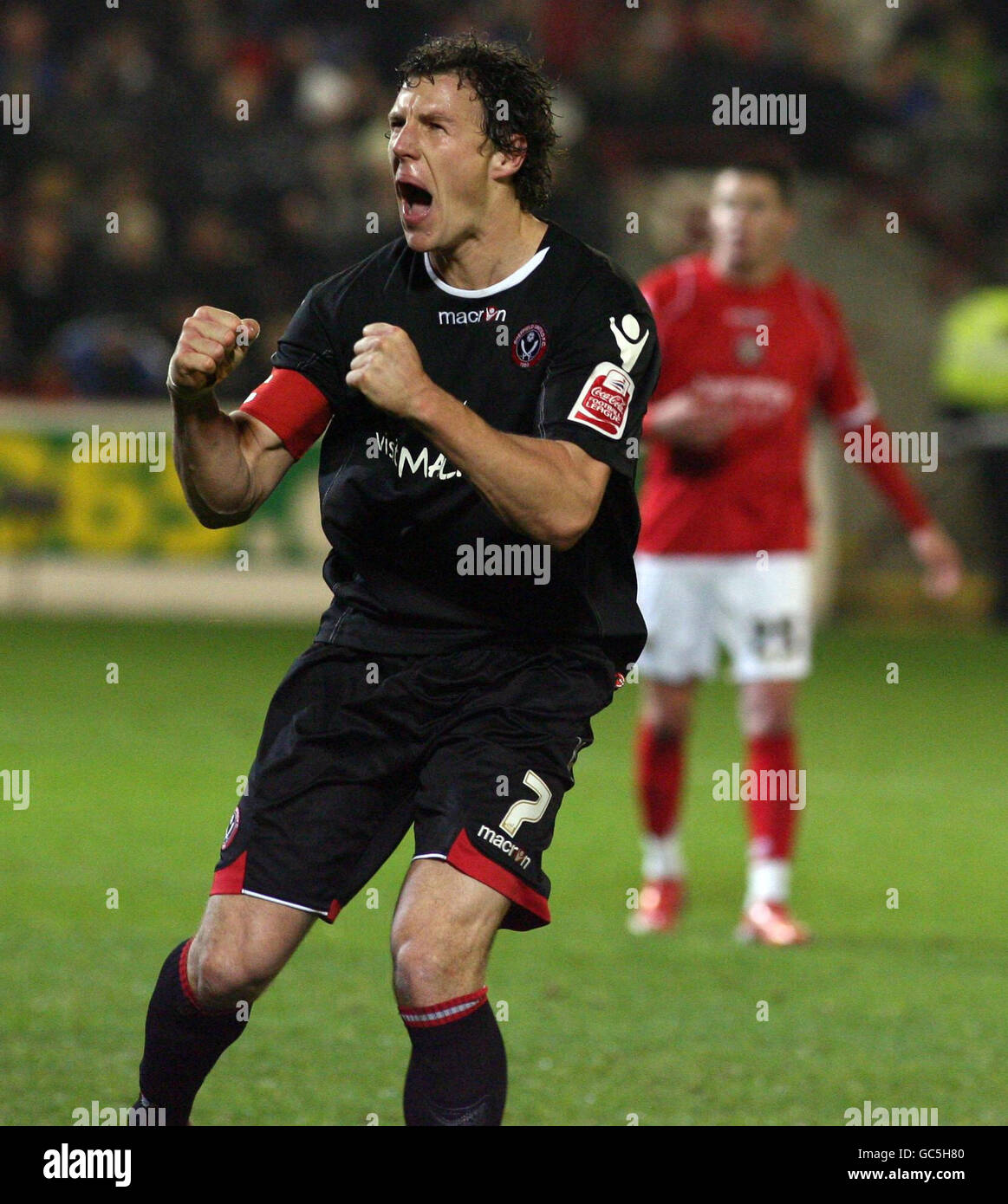 Sheffield United's Darius Henderson celebrates scoring the first of his ...