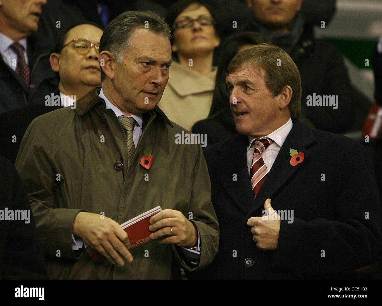 Premier League Chief Executive Richard Scudamore (left) and Kenny ...