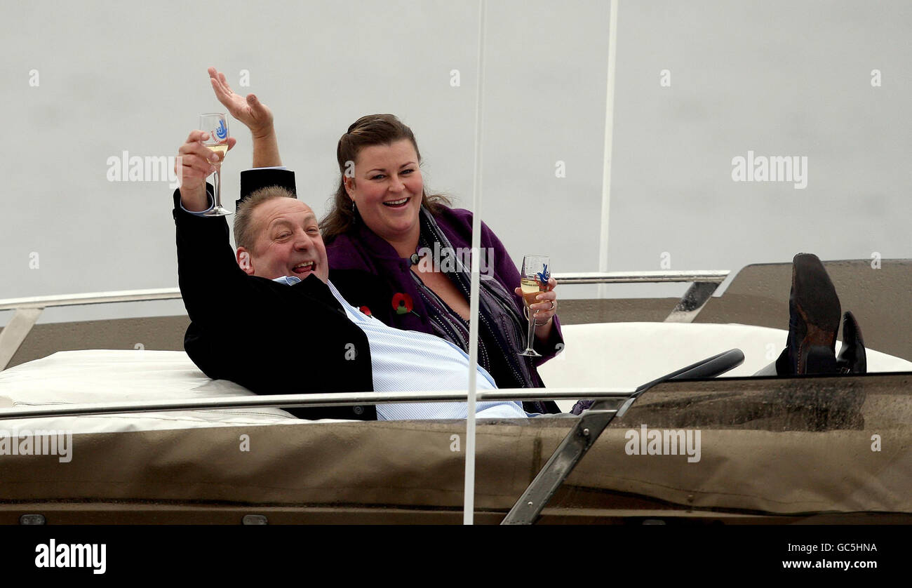 Euro Lottery winners Les Scadding and his wife Samantha get used to the ...