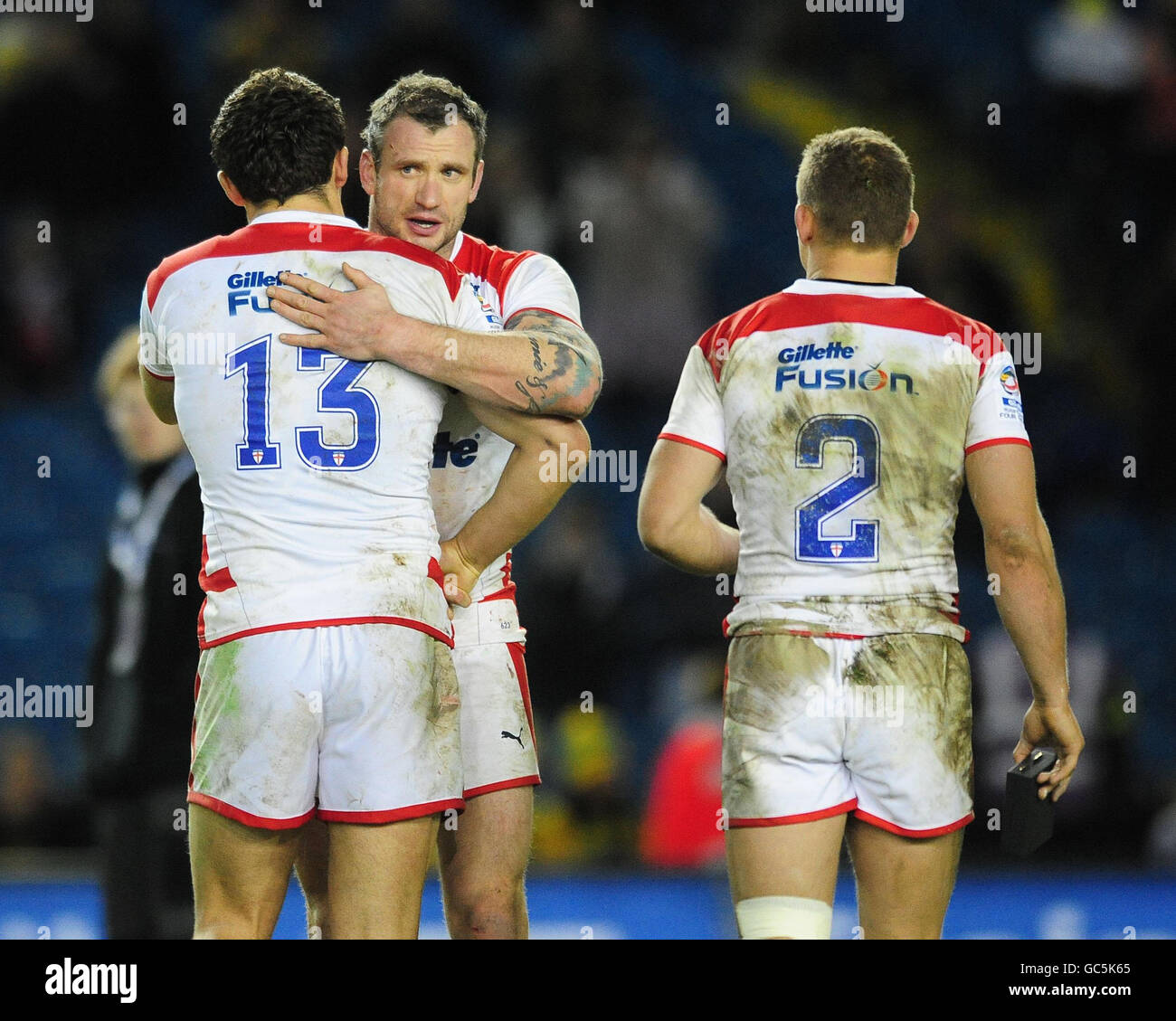 England's Sam Burgess (left), Jamie Peacock and Peter Fox (right ...
