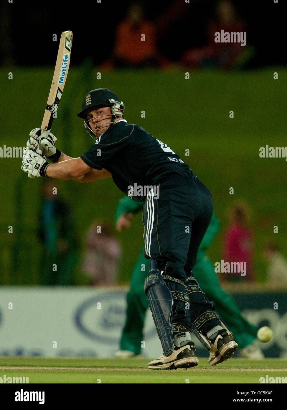 England's Jonathan Trott bats during the tour match at Senwes Park ...