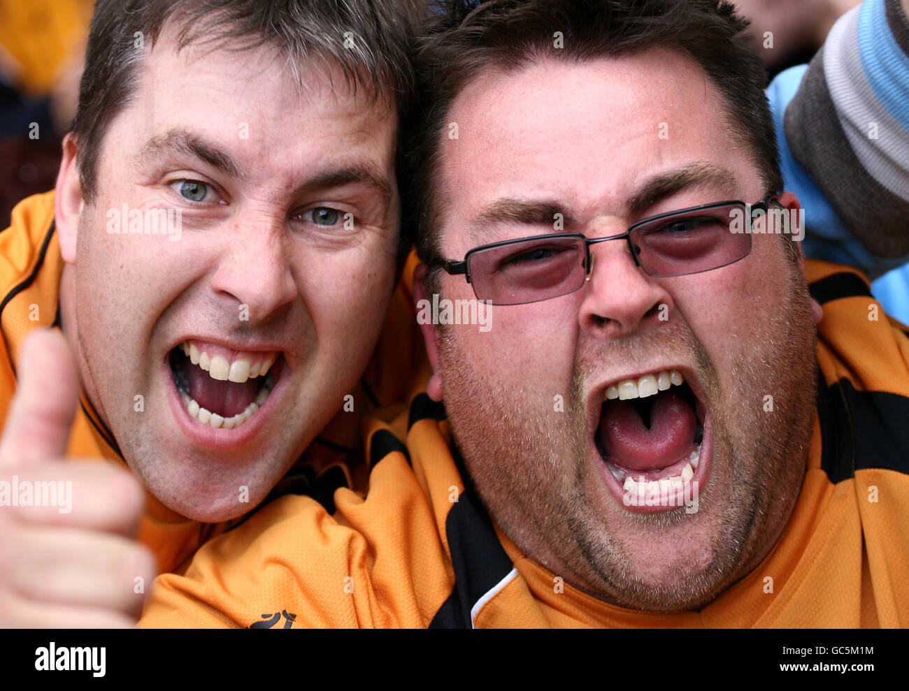 Wolverhampton Wanderers fans show their support in the stands Stock ...