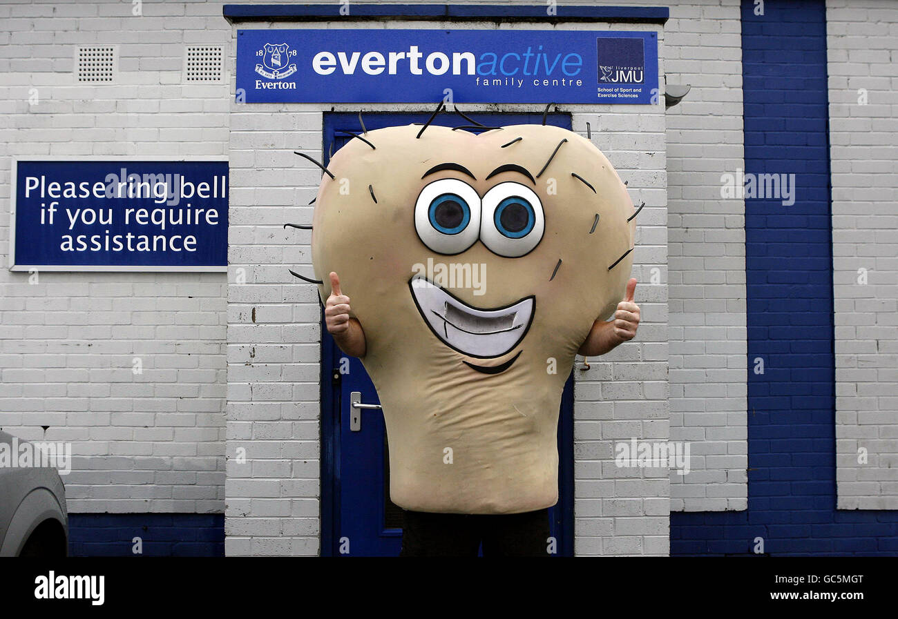 Mr Testicles at the launch of Premier League Men's Health project aimed ...