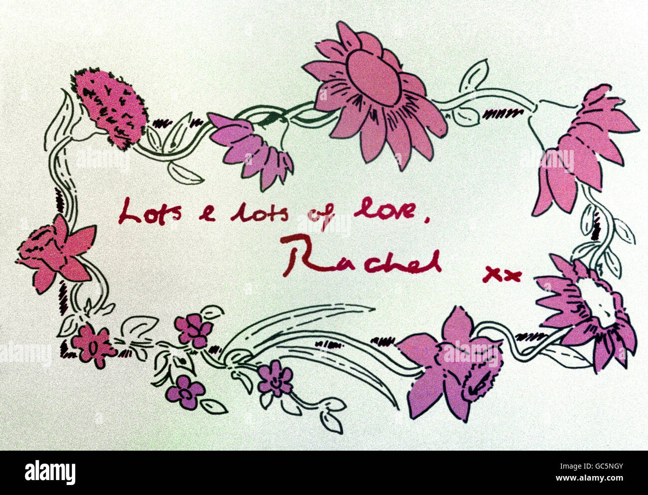 RACHEL NICKELL'S HANDWRITING Stock Photo - Alamy