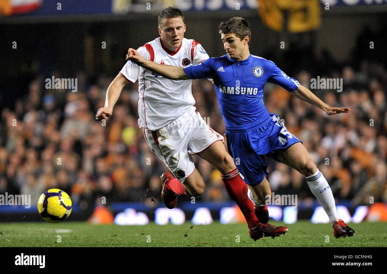 Chelsea's Fabio Borini (right) and Wolverhampton Wanderers' Christophe ...