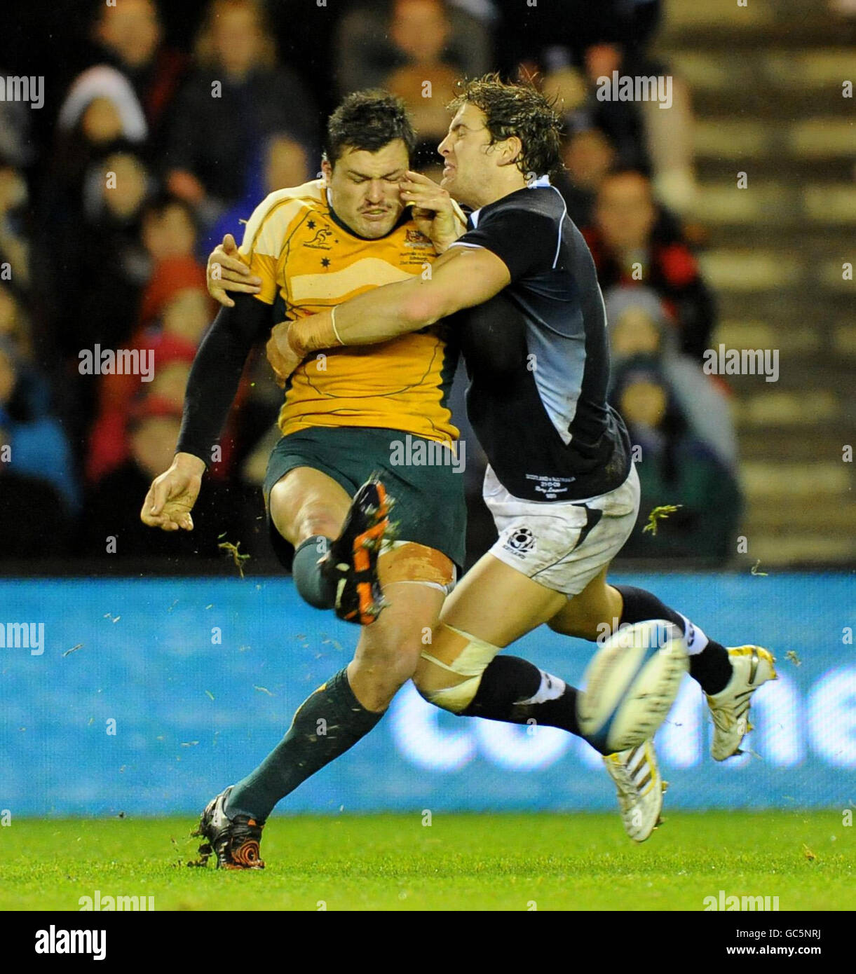 Scotland's Rory Lamont and Australia's Adam Ashley-Cooper during the ...