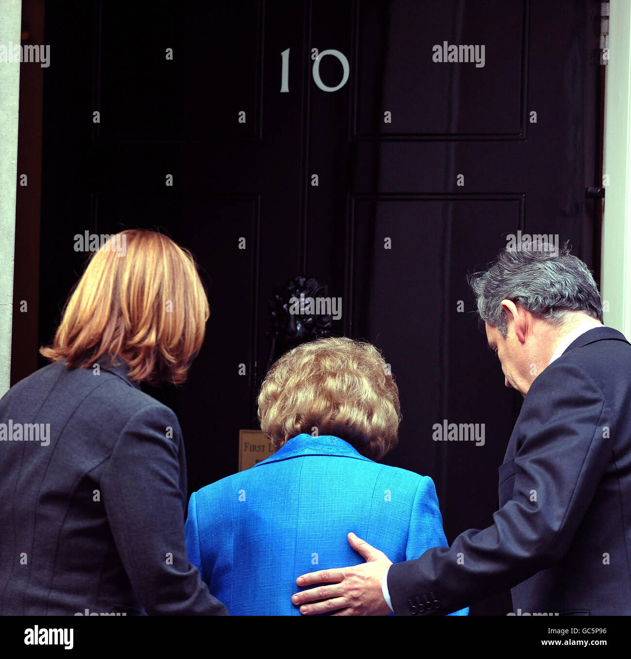 Prime Minister Gordon Brown accompanied by his wife Sarah, help ...