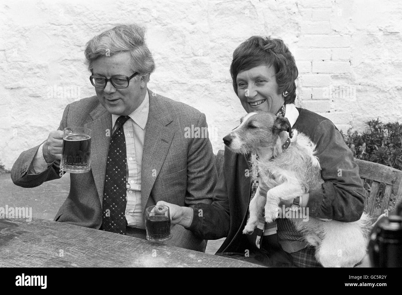 Chancellor of the Exchequer, Sir Geoffrey Howe, and his wife, Elspeth ...