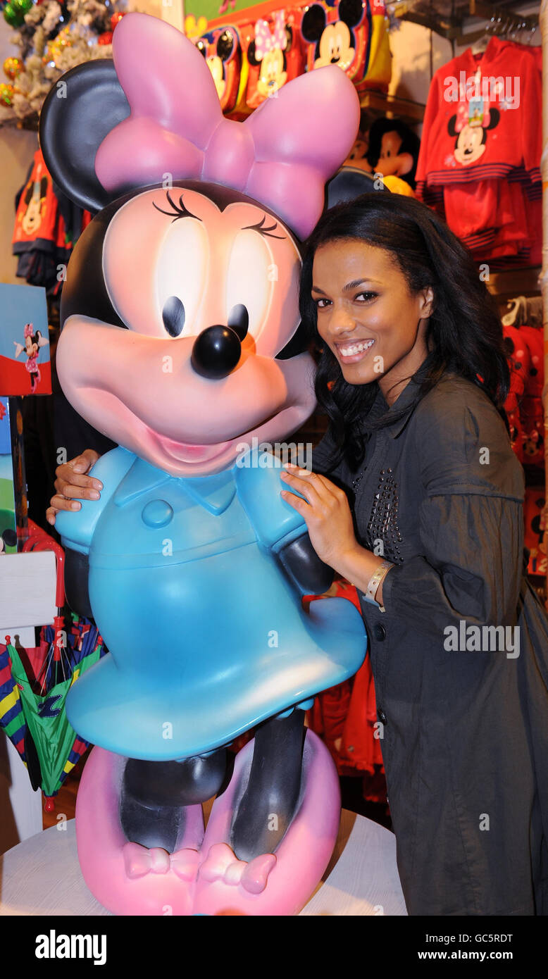 Actress Freema Agyeman, with a Minnie Mouse model, who joined patients ...