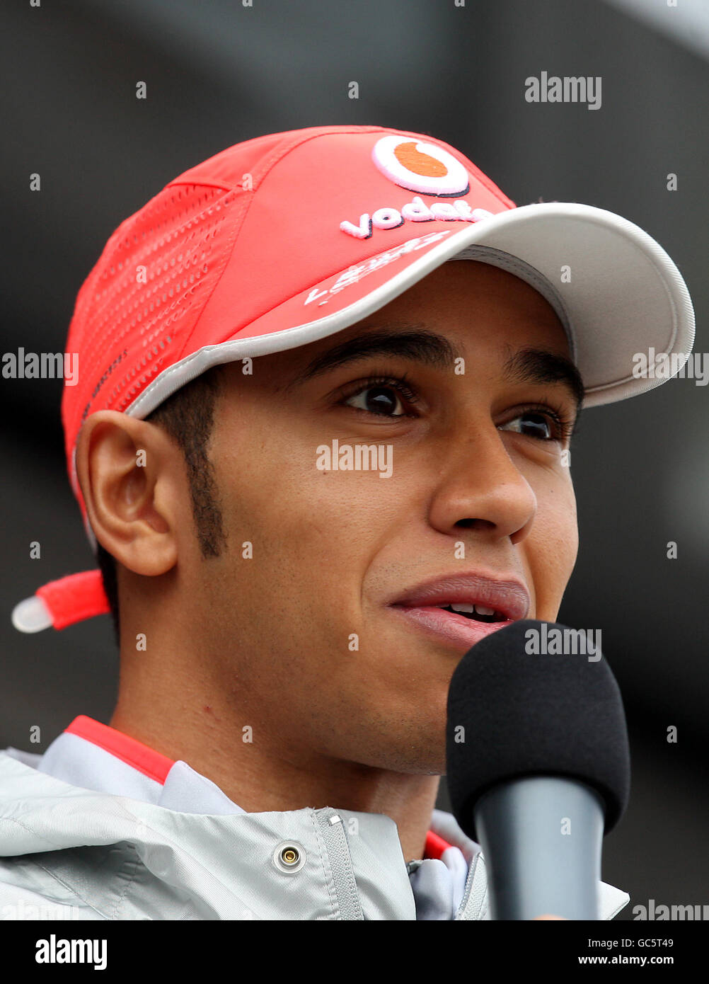 Formula One driver Lewis Hamilton of the McLaren Mercedes F1 Team is ...
