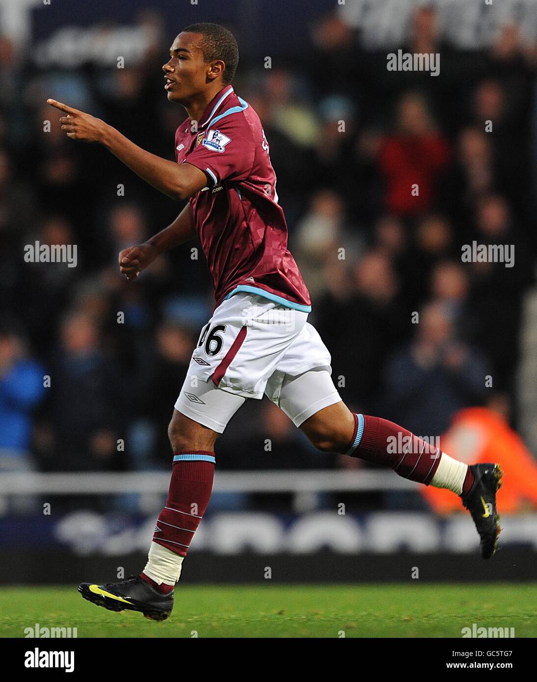 West Ham United's Junior Stanislas celebrates after Everton's Tony ...