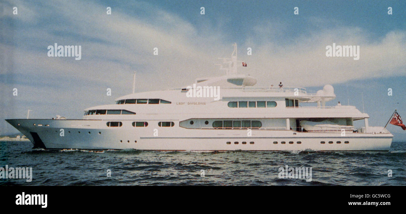 FILE PICTURE OF ROBERT MAXWELL'S LUXURY YACHT THE LADY GHISLAINE. THE ...