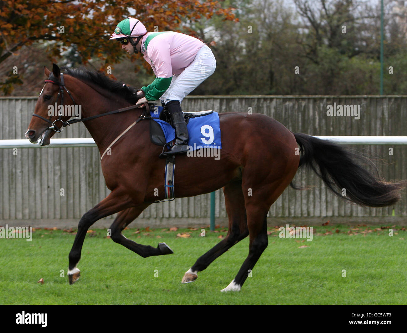 Jockey robert winston at nottingham racecourse hi-res stock photography ...