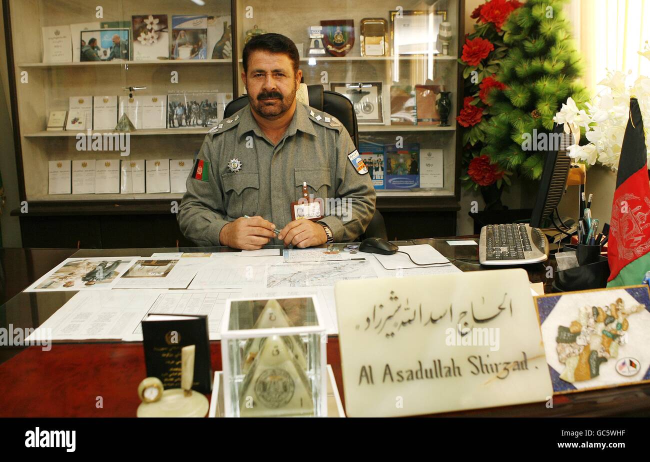 Afghan Police Colonel Asadullah Shirzad at Lashkar Gah, Afghanistan ...