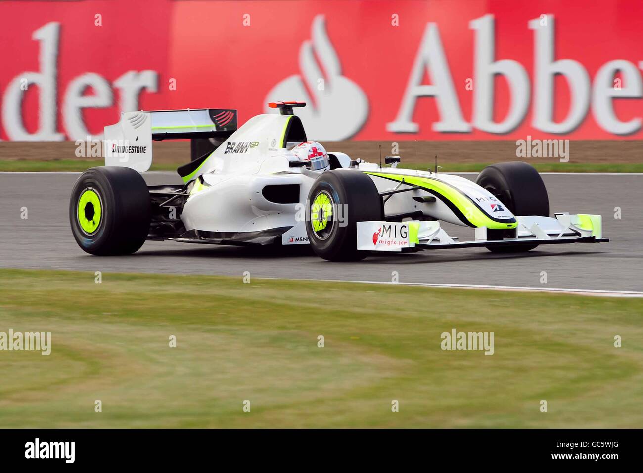 Brawn gps button the british grand prix at silverstone hi-res stock ...