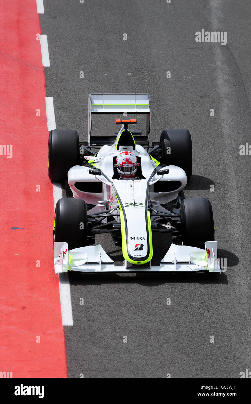 Brawn gps button the british grand prix at silverstone hi-res stock ...
