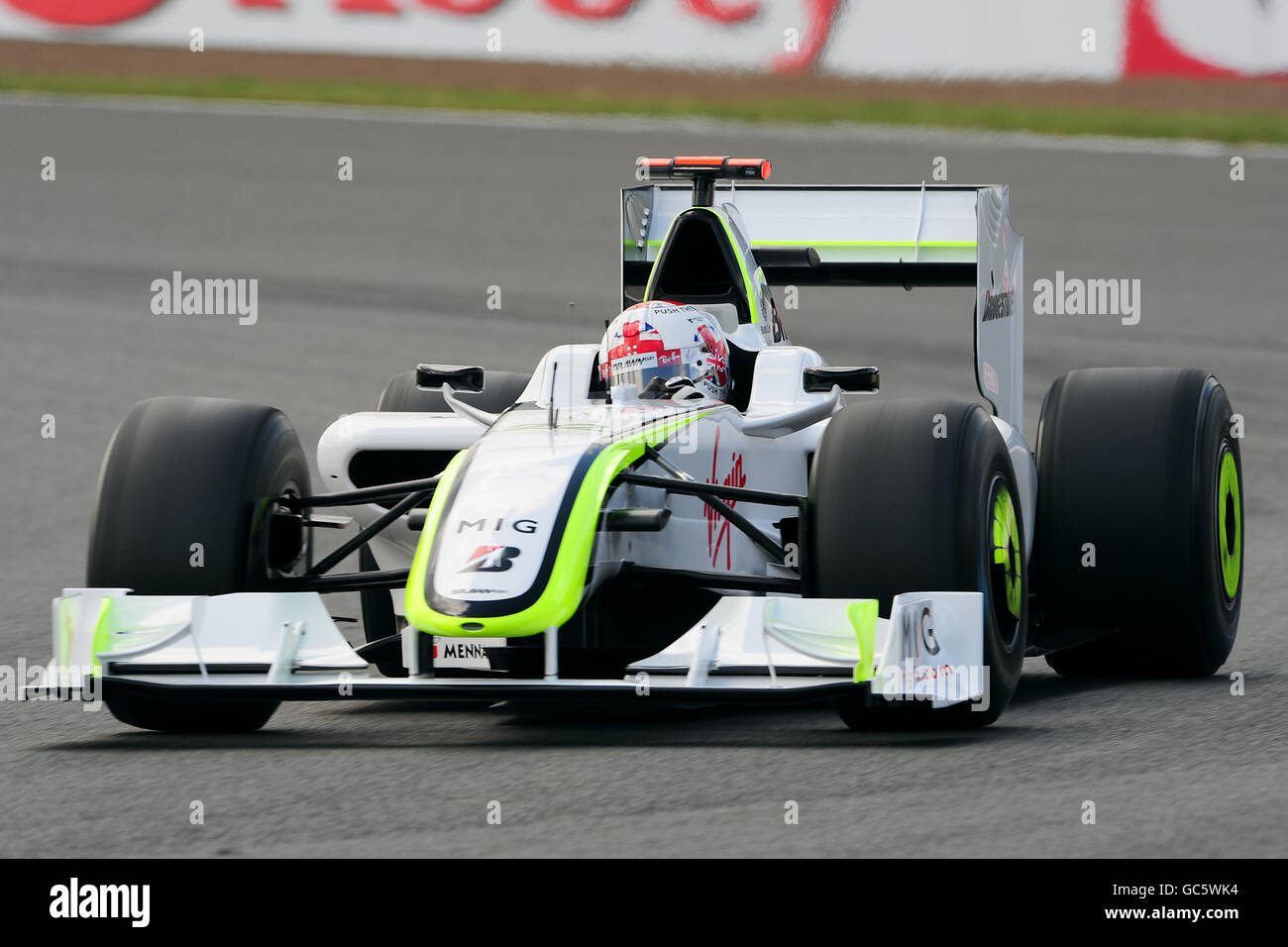 Brawn gps button the british grand prix at silverstone hi-res stock ...