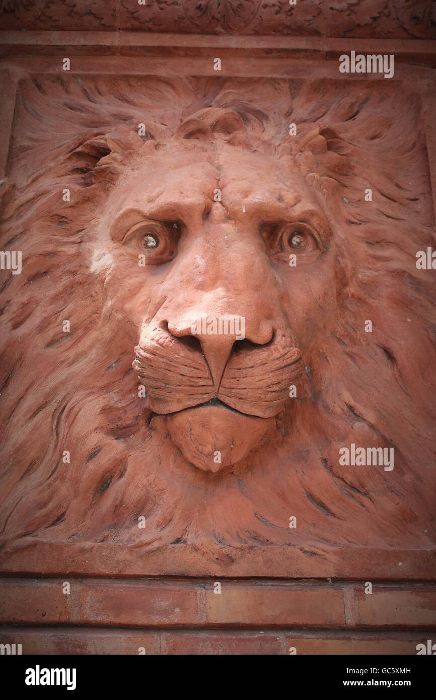 Lion Relief Detail Stock Photo - Alamy