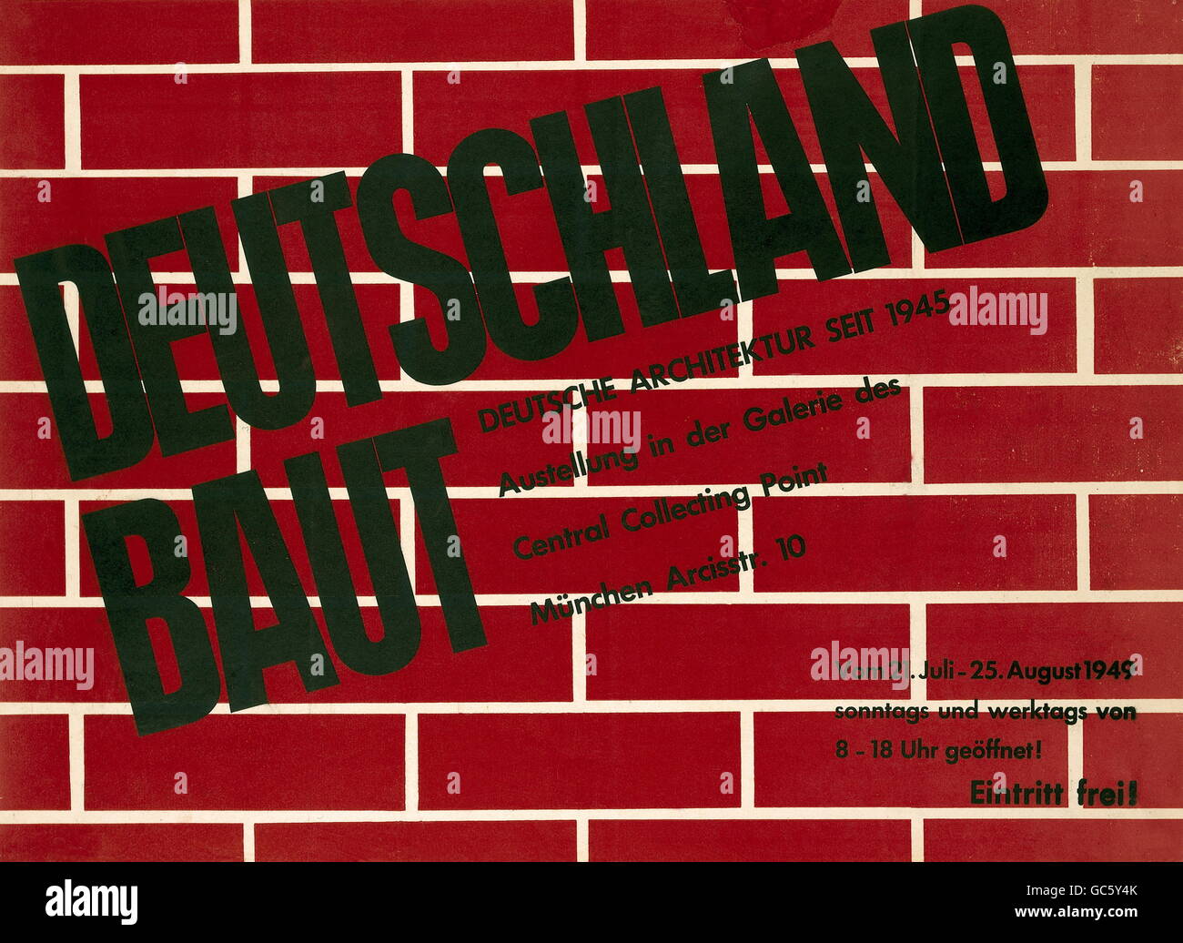 post war period, Germany, reconstruction, poster for the exhibition ...