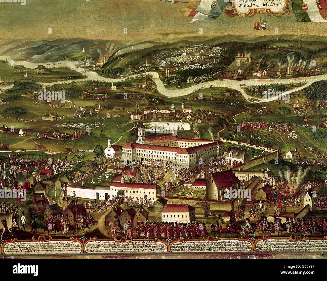 events, War of the Austrian Succession 1741 - 1748, camp of the ...