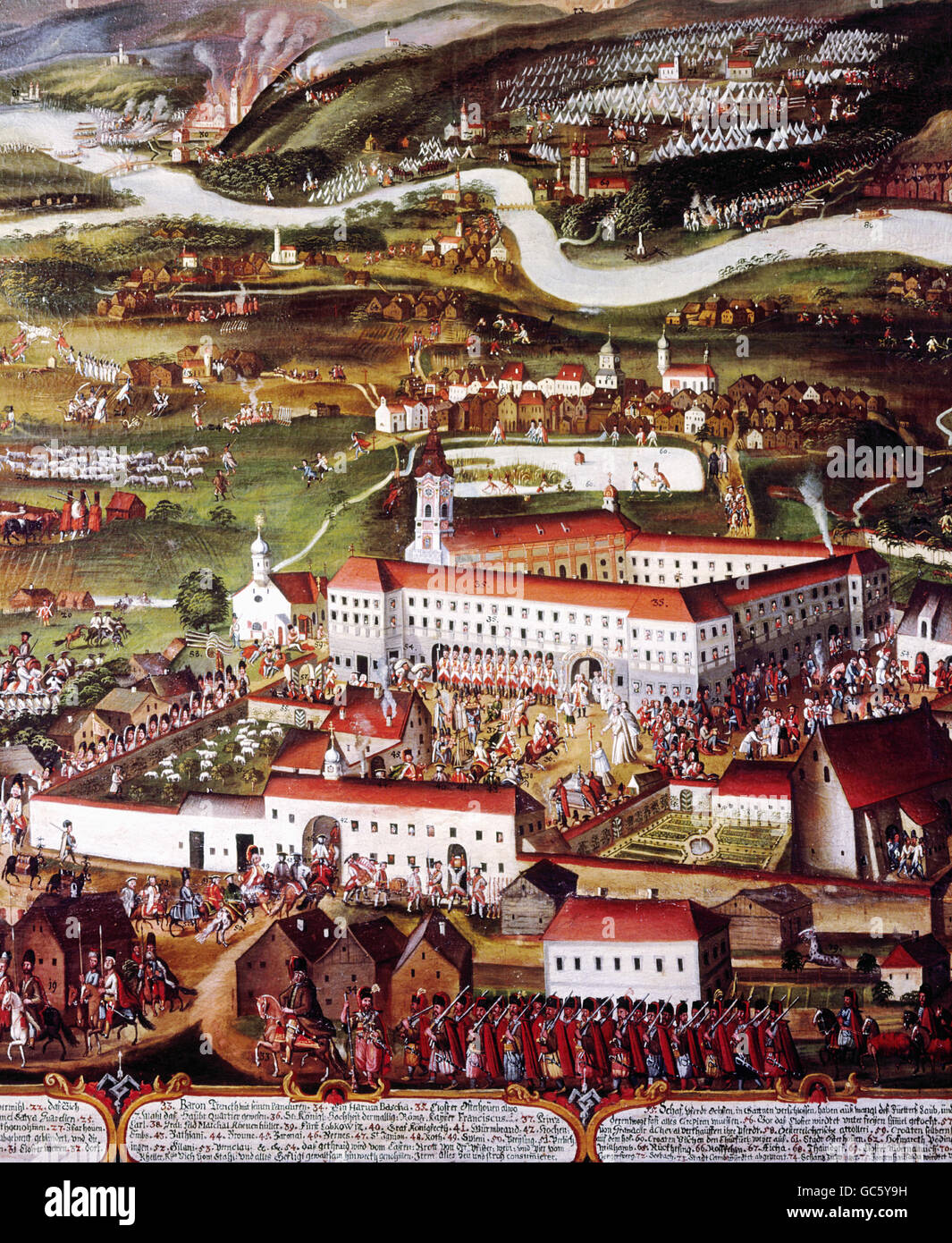 events, War of the Austrian Succession 1741 - 1748, camp of the ...