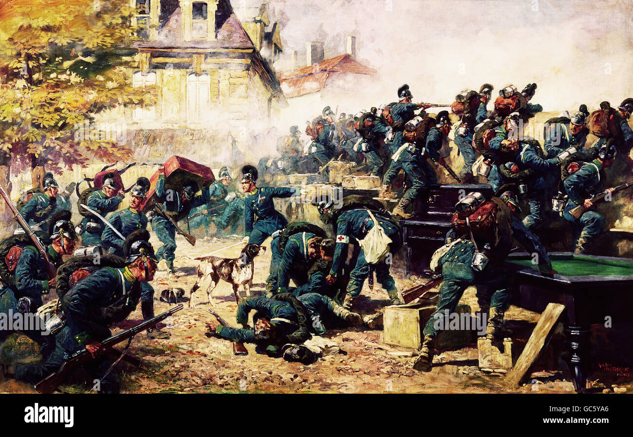 events, Franco-Prussian War 1870 - 1871, Siege of Paris, 19.9.1870 - 28.1.1871, skirmish at ...