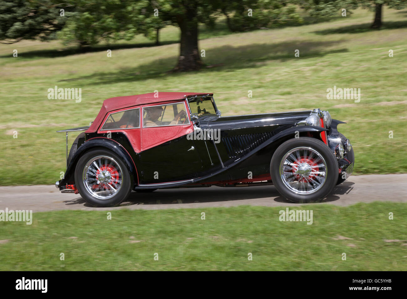 1947 40s Black & red convertible MG; classic cars, cherished veteran ...