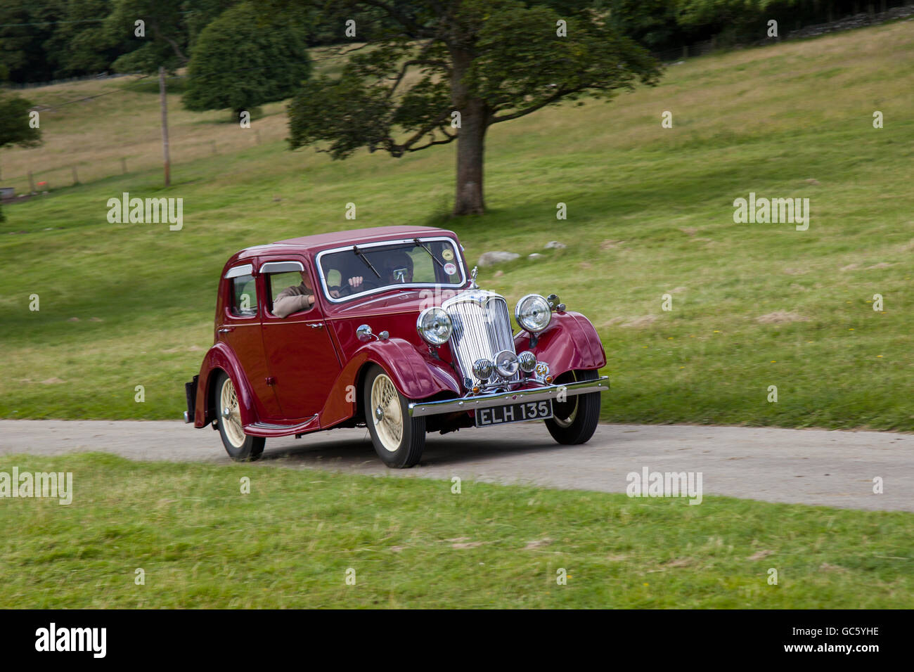 1937 30s pre-war Riley, at Leighton Hall, Carnforth, Lancashire ...