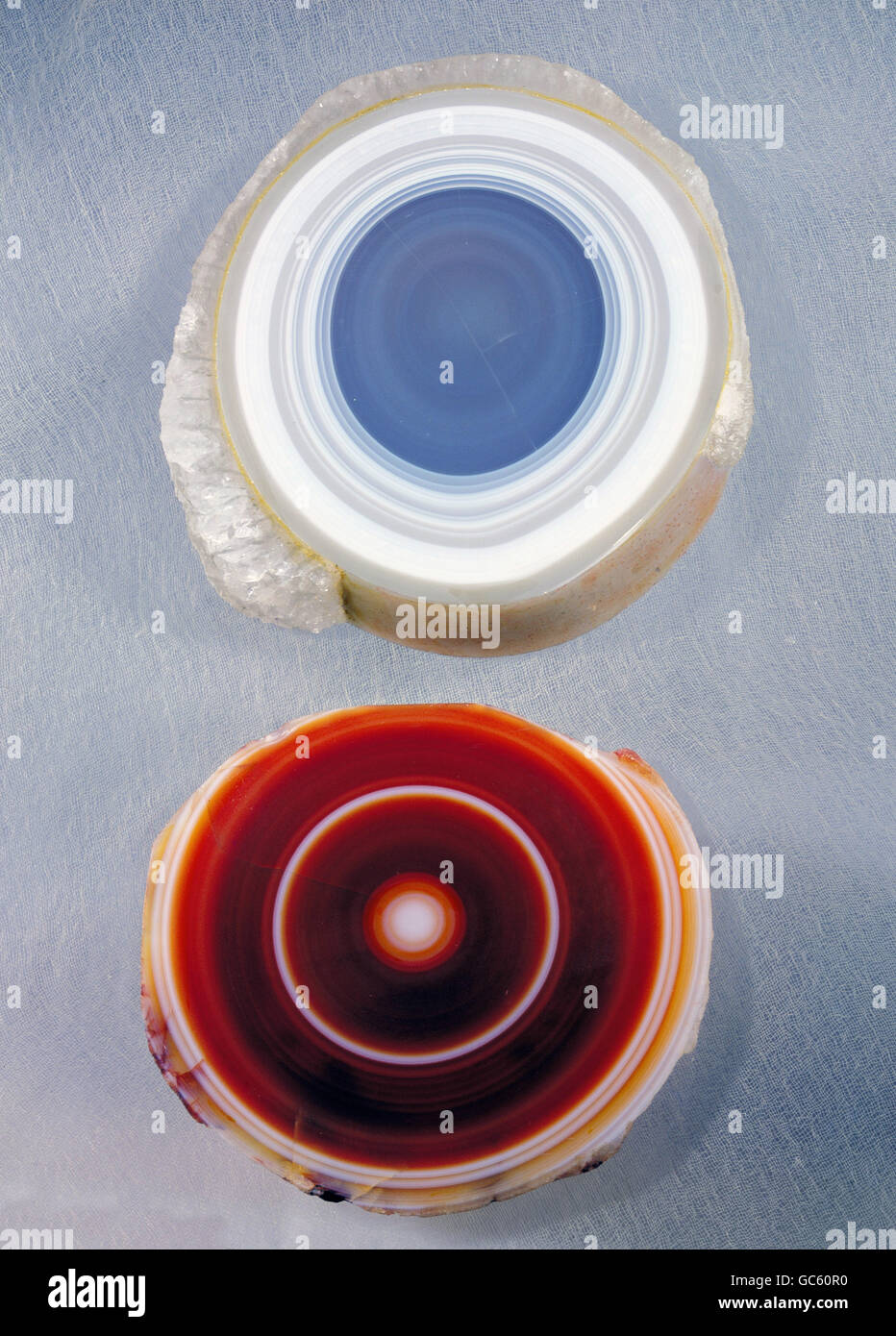 science, mineralogy, agates, ribboned chalzedon, private collection ...