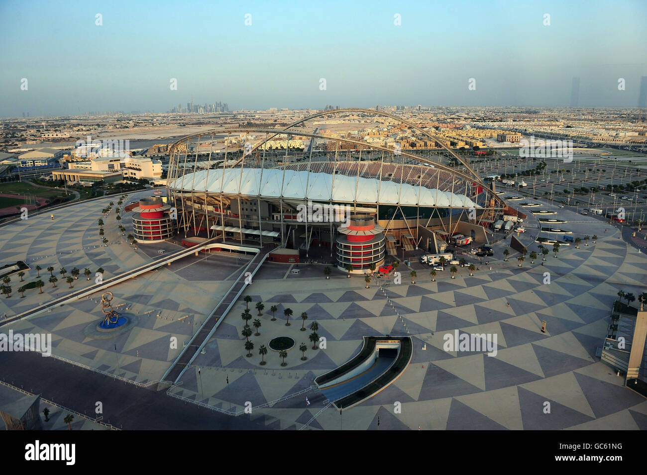 Khalifa international stadium multi use stadium doha hi-res stock ...
