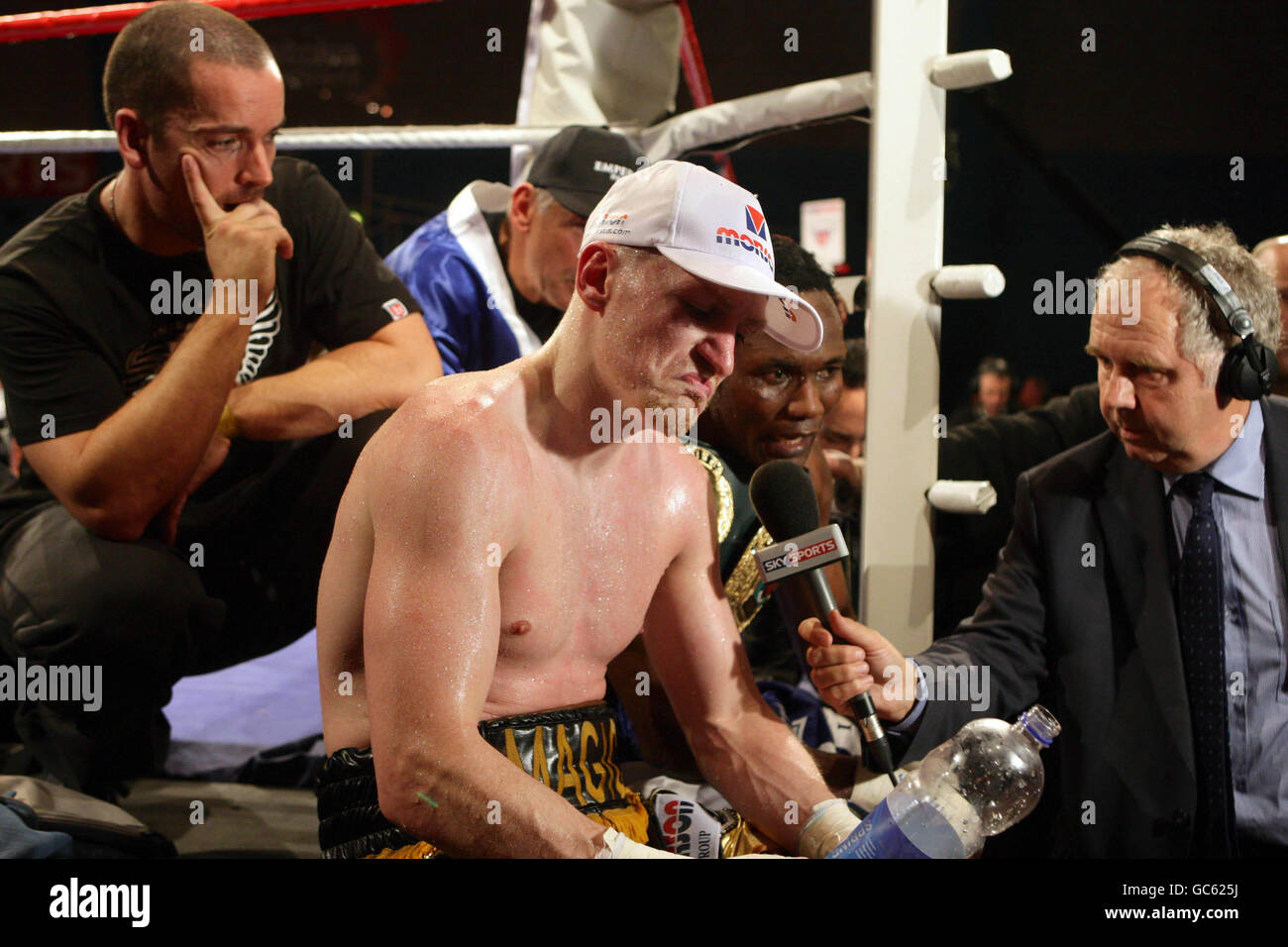 Matthew Hatton looks dejected as he is interviewed by Sky Sports after ...