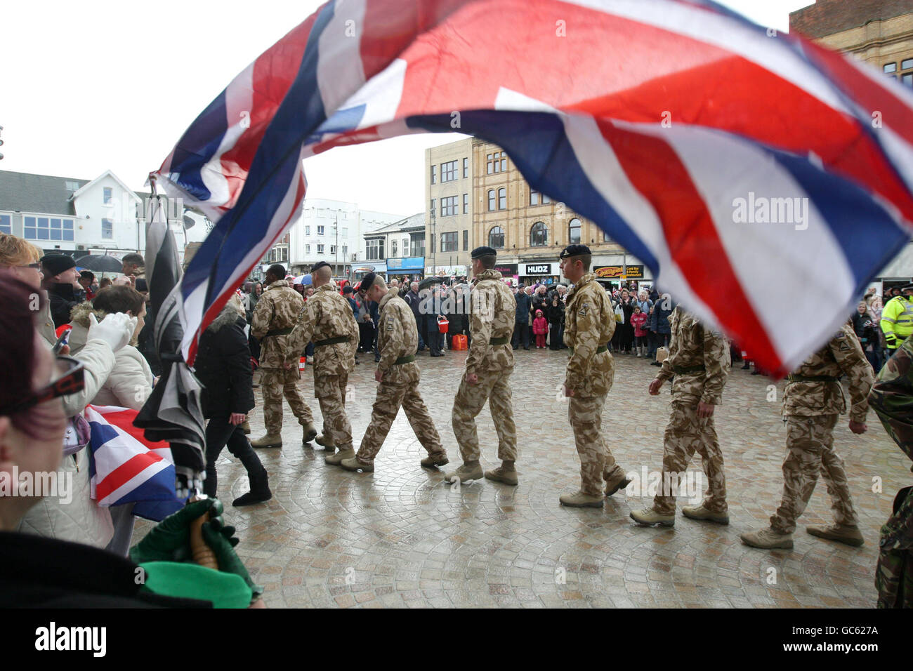 Homecoming parade in Blackpool Stock Photo - Alamy