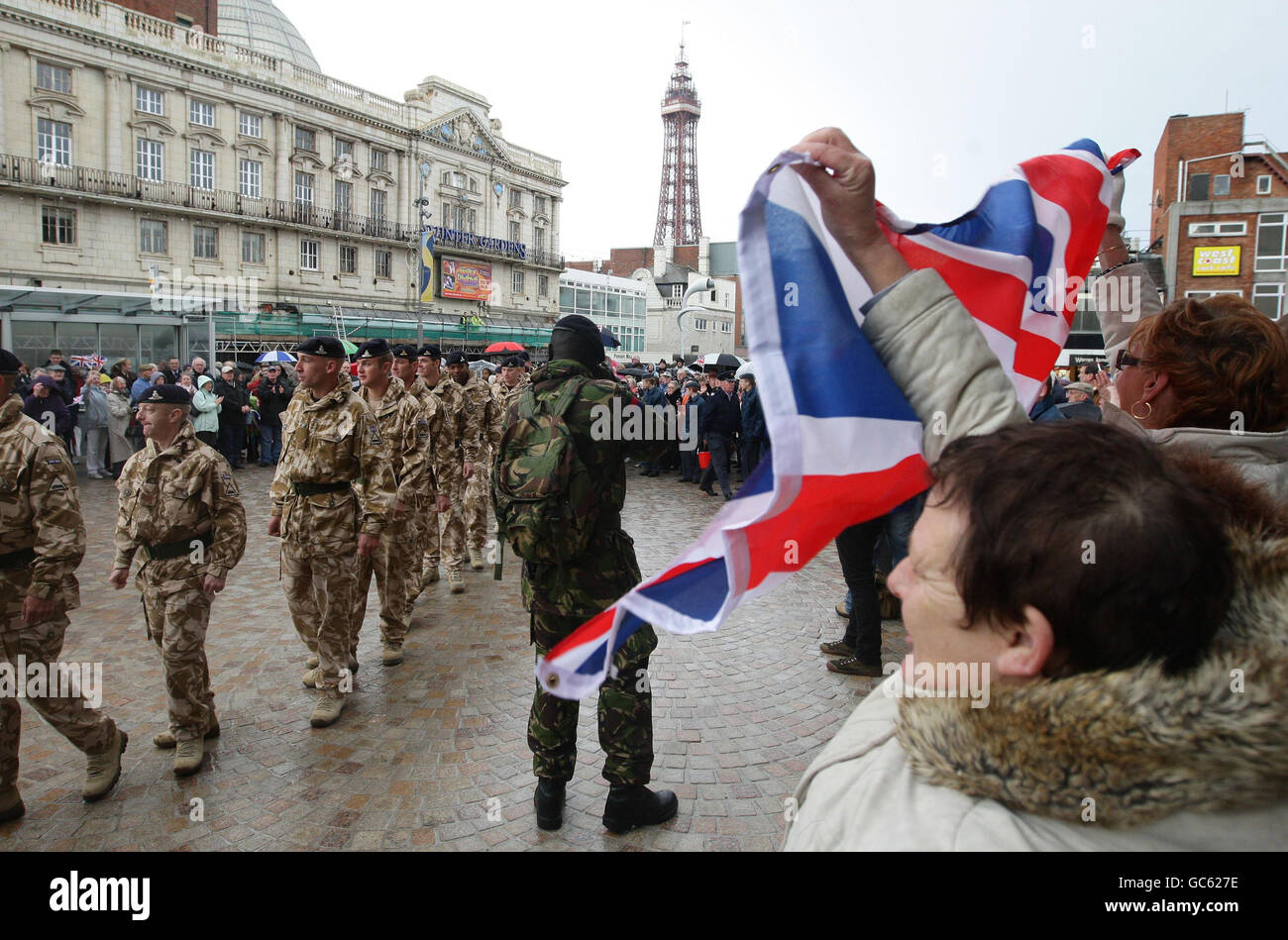 Homecoming parade in Blackpool Stock Photo - Alamy