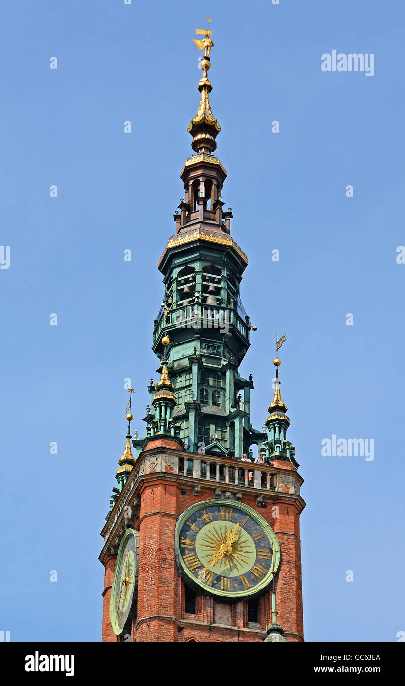 clock tower Gdansk Poland Stock Photo - Alamy