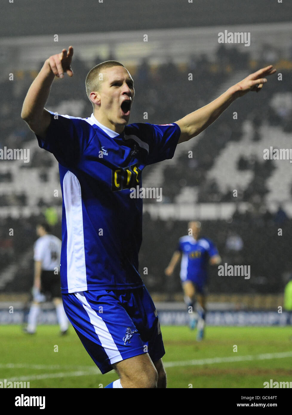 Millwall's Steve Morison celebrates scoring the opening goal of the ...