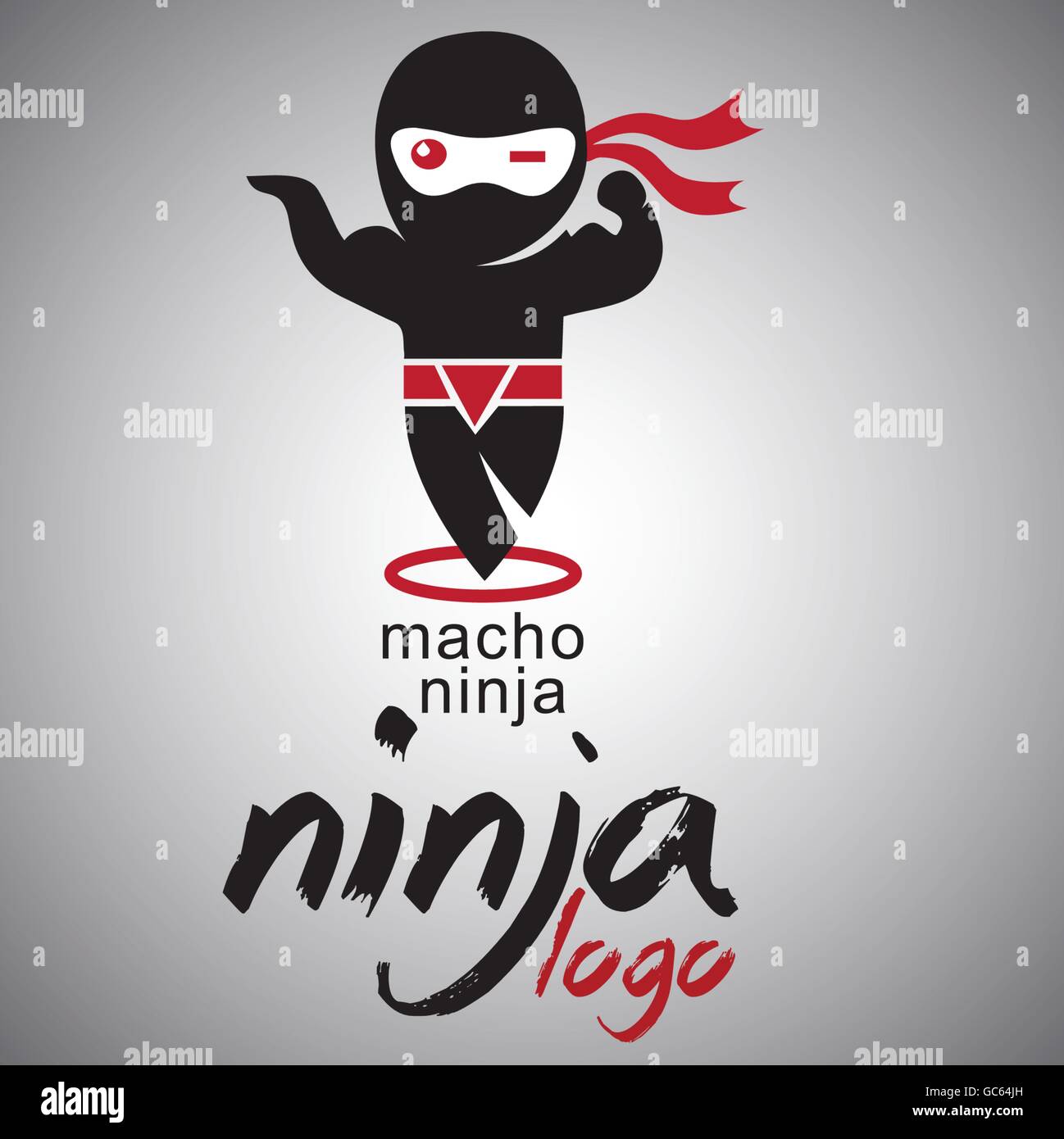 ninja logo designed in a simple way so it can be use for multiple ...