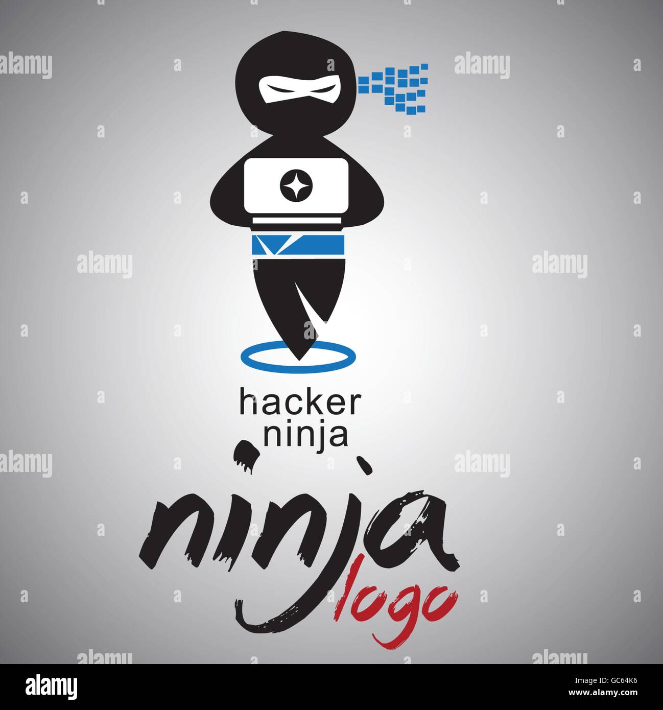 ninja logo designed in a simple way so it can be use for multiple ...