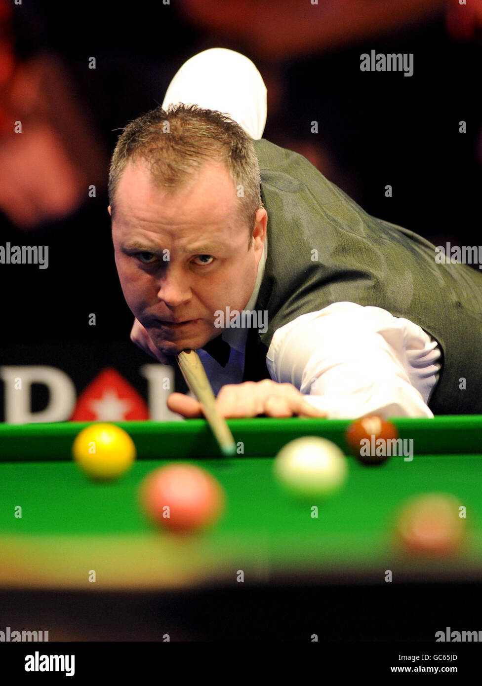 John Higgins in action during the The Masters at Wembley Arena, London ...