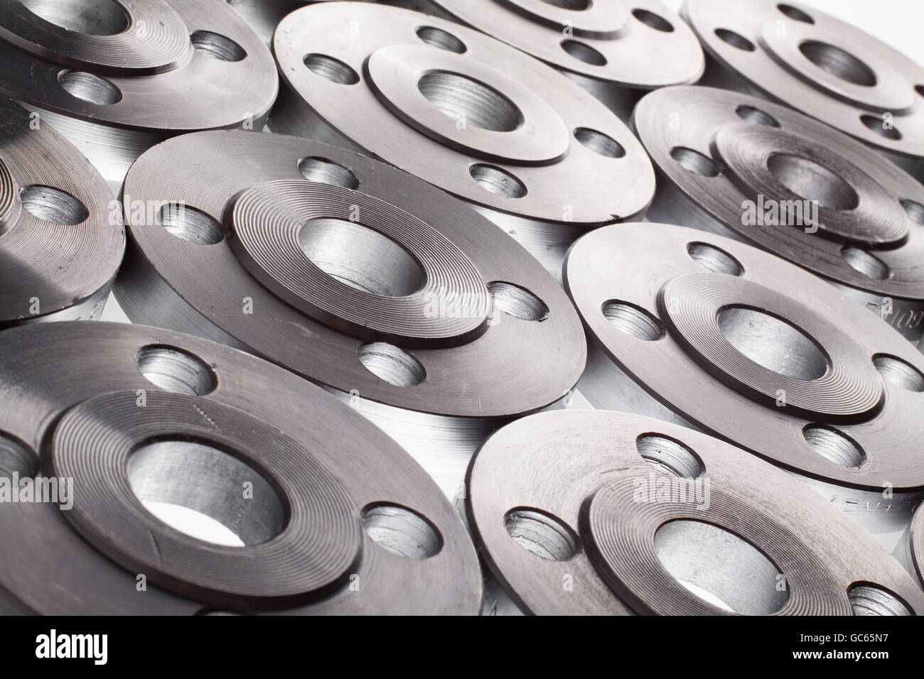 Wallpaper of flat steel flange isolated on white Stock Photo - Alamy