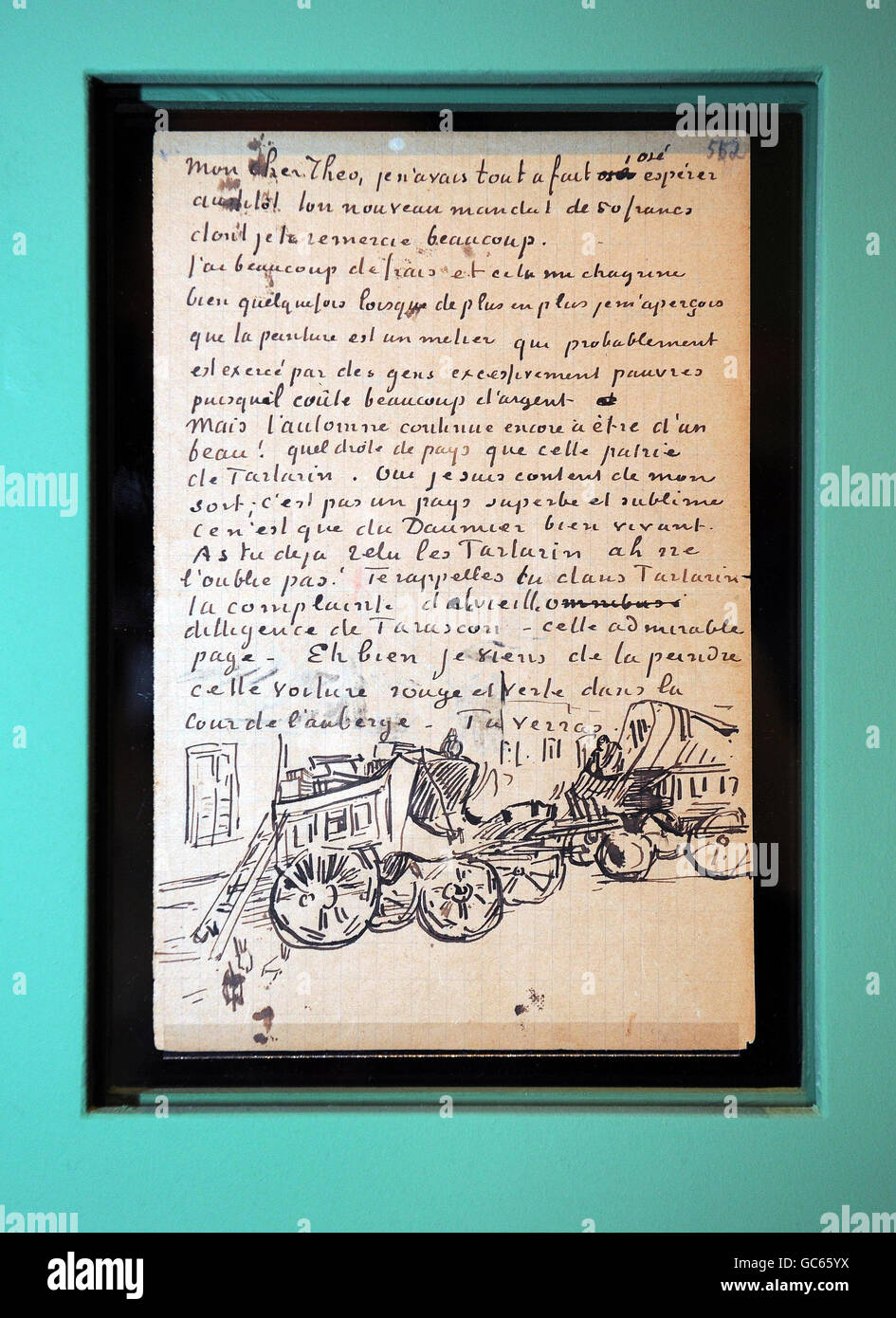 Letter written by vincent van gogh preview real van gogh hi-res stock ...