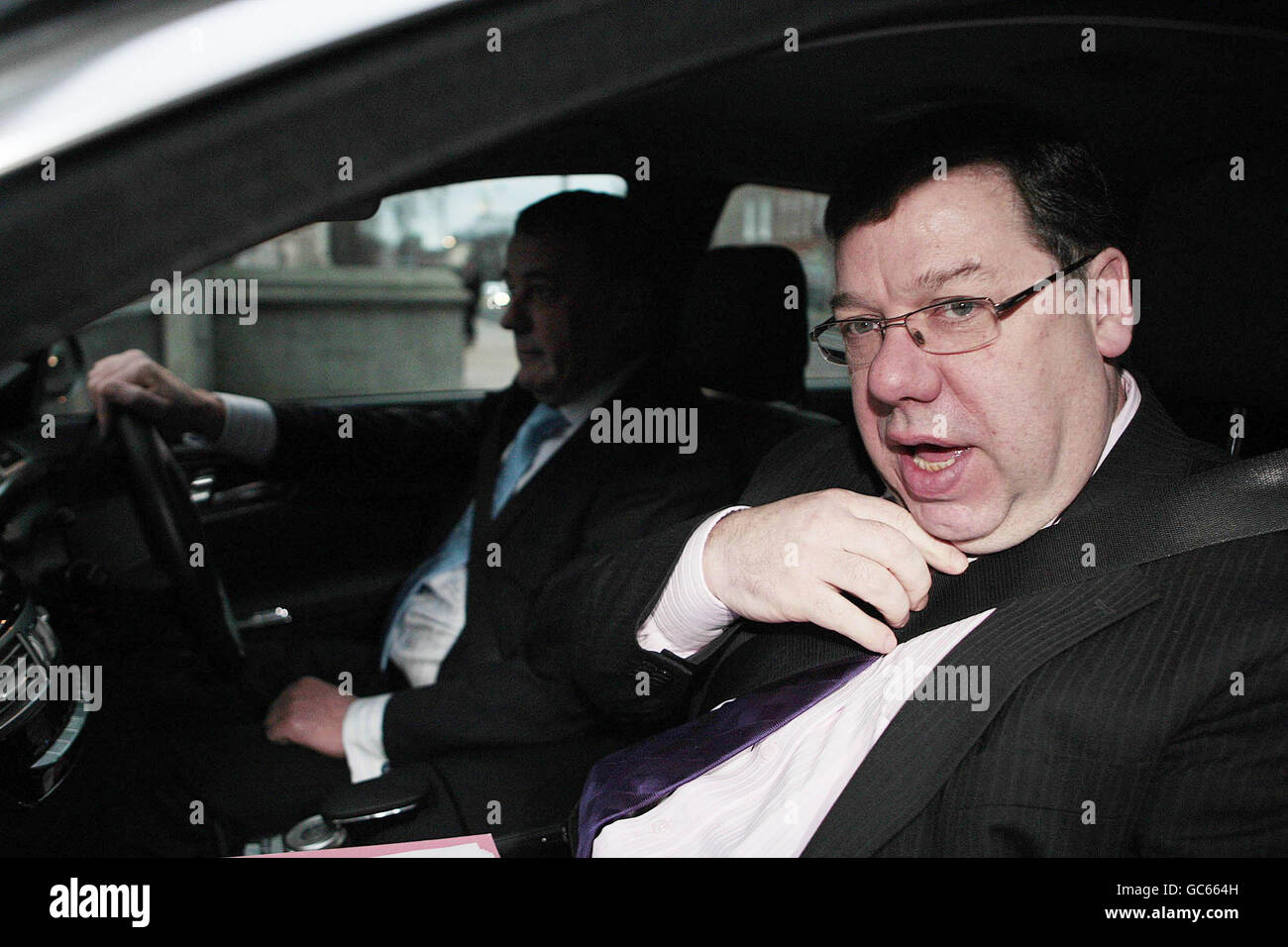 Taoiseach Brian Cowen arriving at the Dail as TDs return for the new ...