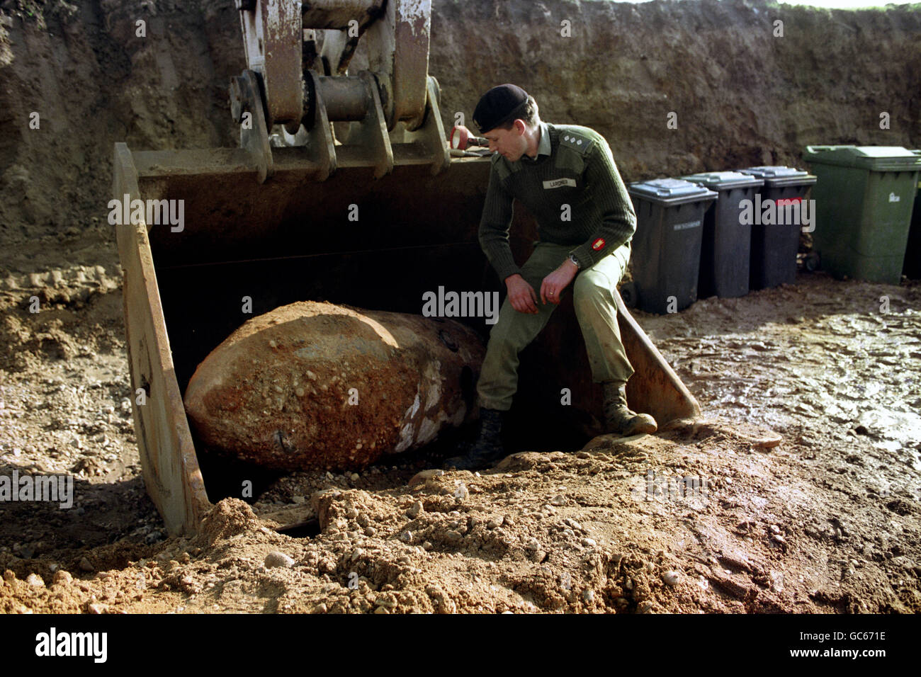 UNEXPLODED WWII BOMB Stock Photo - Alamy
