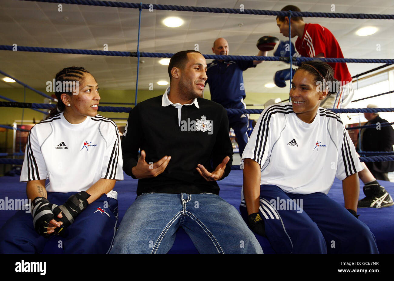 Olympic boxing hopefulls Hannah Beharry (left), British number one in ...