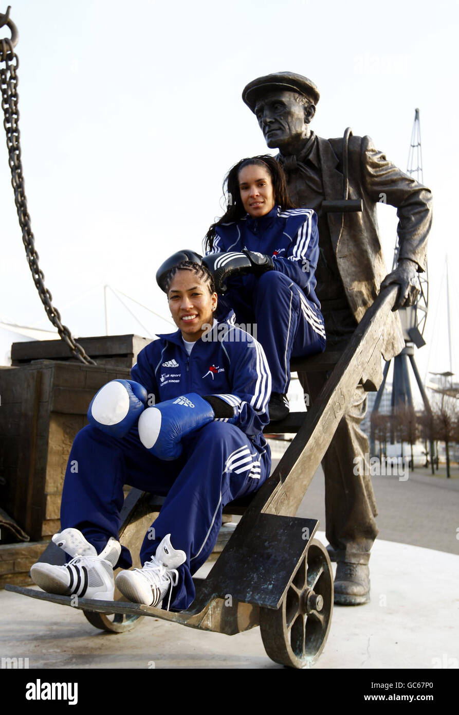 Olympic boxing hopefulls Hannah Beharry (left), British number one in ...